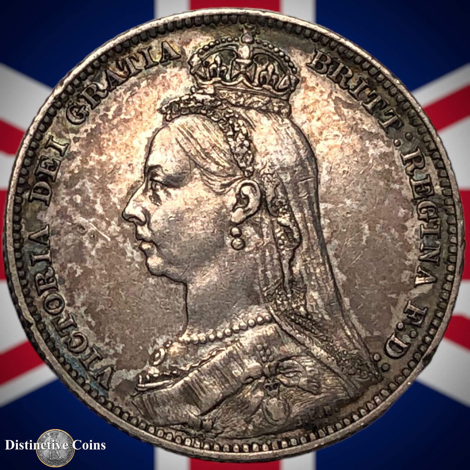 Great Britain 1890 British One Shilling GB0573 – Distinctive Coins