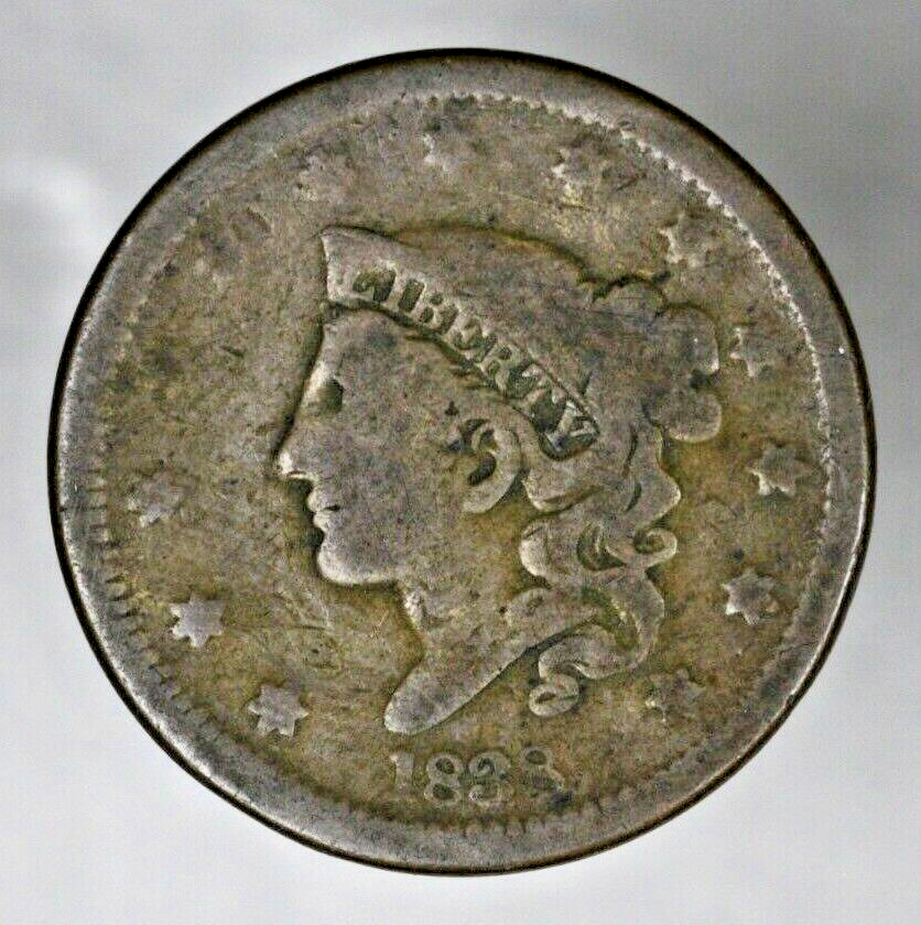 US 1838 Coronet Head Large Cent A3140 – Distinctive Coins