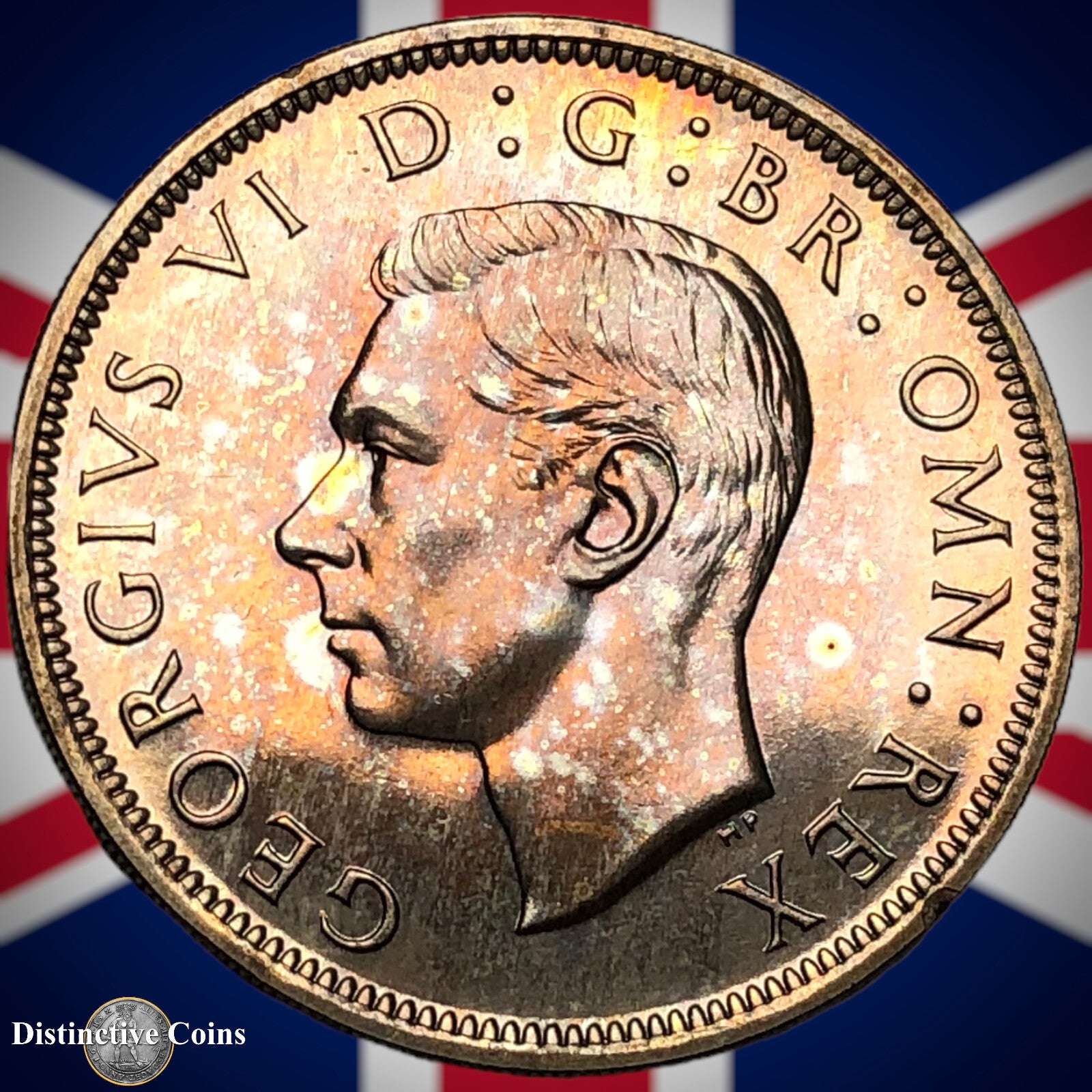 Great Britain 1950 Proof Half Crown GB1354 – Distinctive Coins