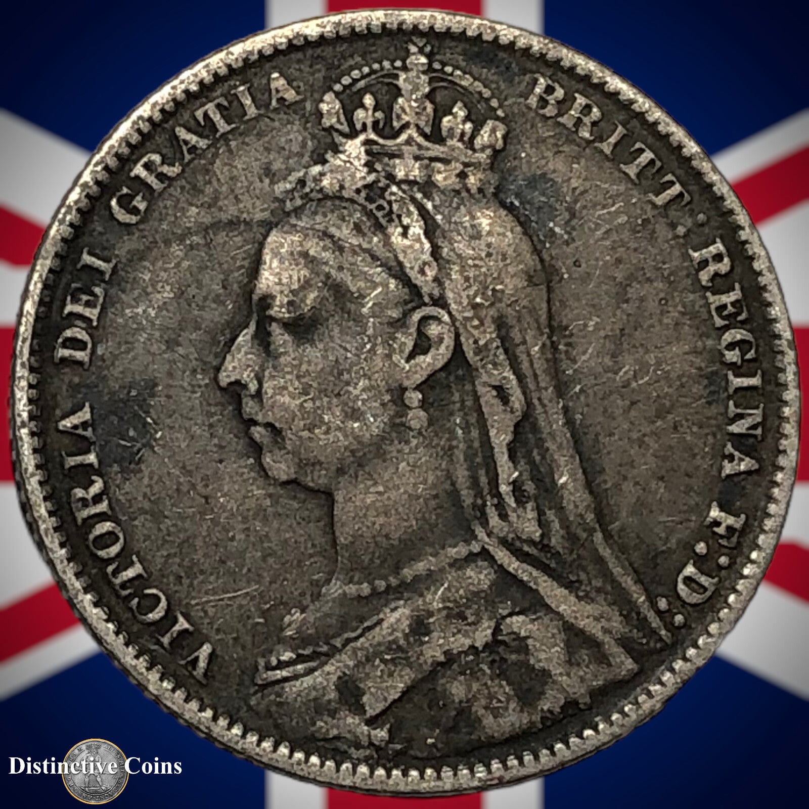 Great Britain 1890 British One Shilling GB0560 – Distinctive Coins