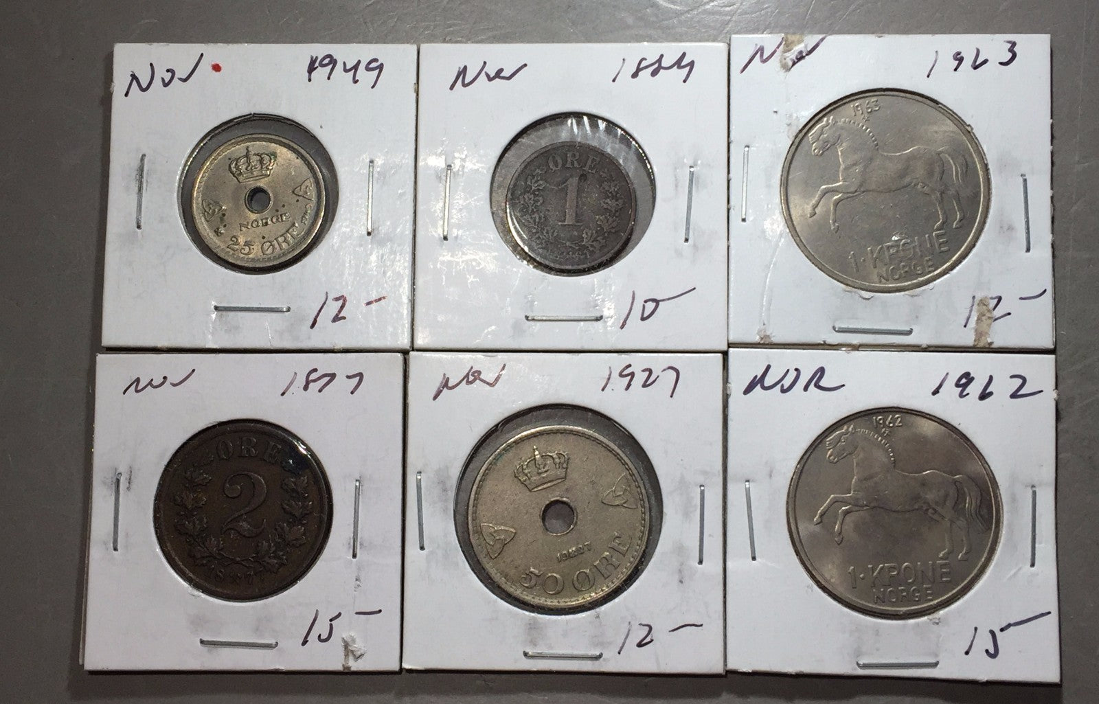 Lot of (6) NORWAY COINS NICE COLLECTOR GROUP ORE #A121 – Distinctive Coins
