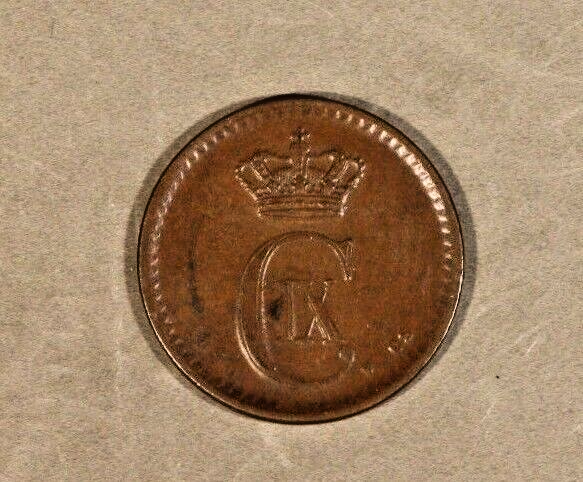 1888 CS Denmark Ore Nice Sharp Details – Distinctive Coins