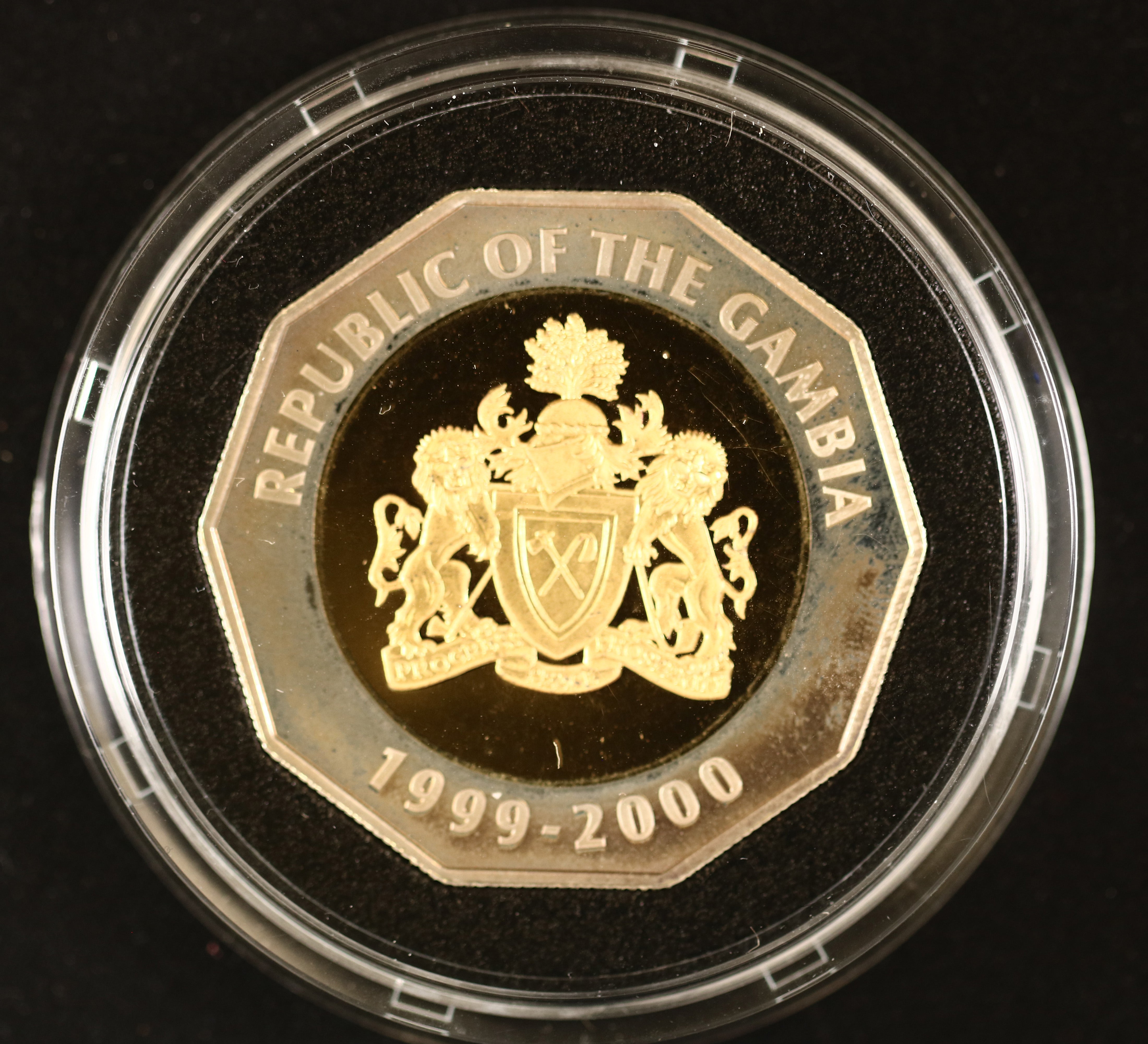 Gambia 1999-2000 Millennium 2000 Bututs silver proof coin B590 ...