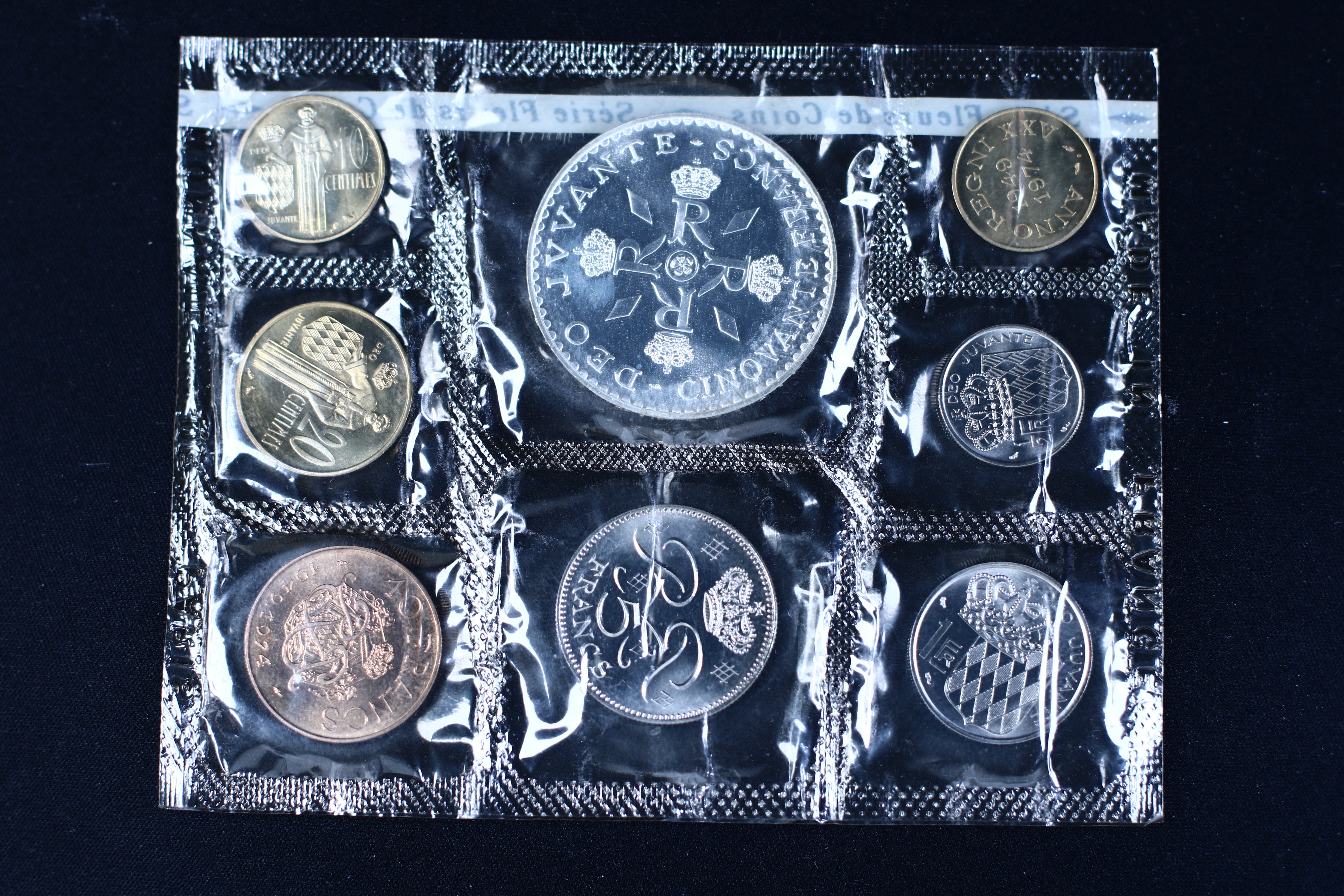 Monaco 1974 25th Anniversary Coin Set B574 – Distinctive Coins