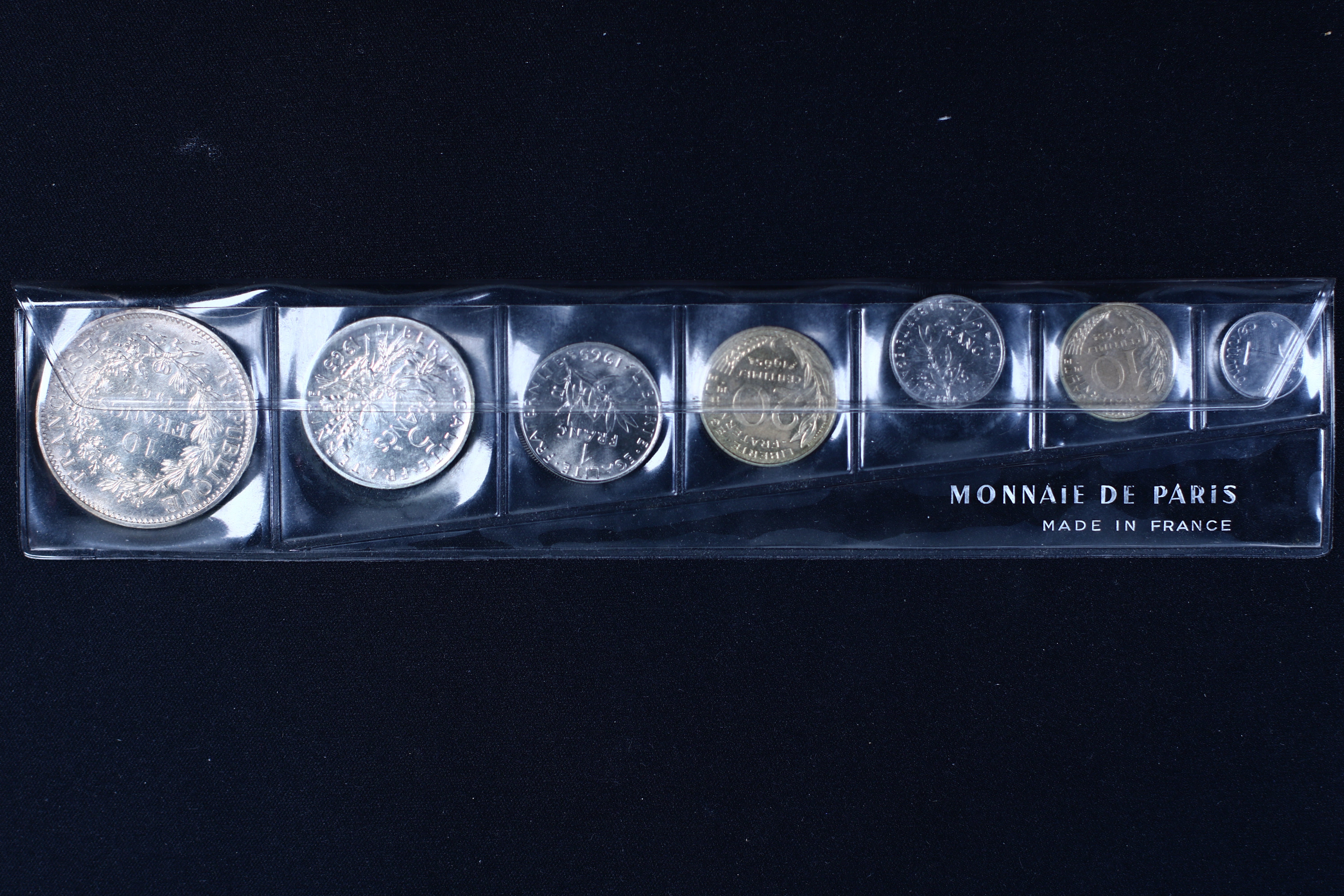 France 1965 Monnaie de Paris "Fleurs de Coins" coin set B579 ...