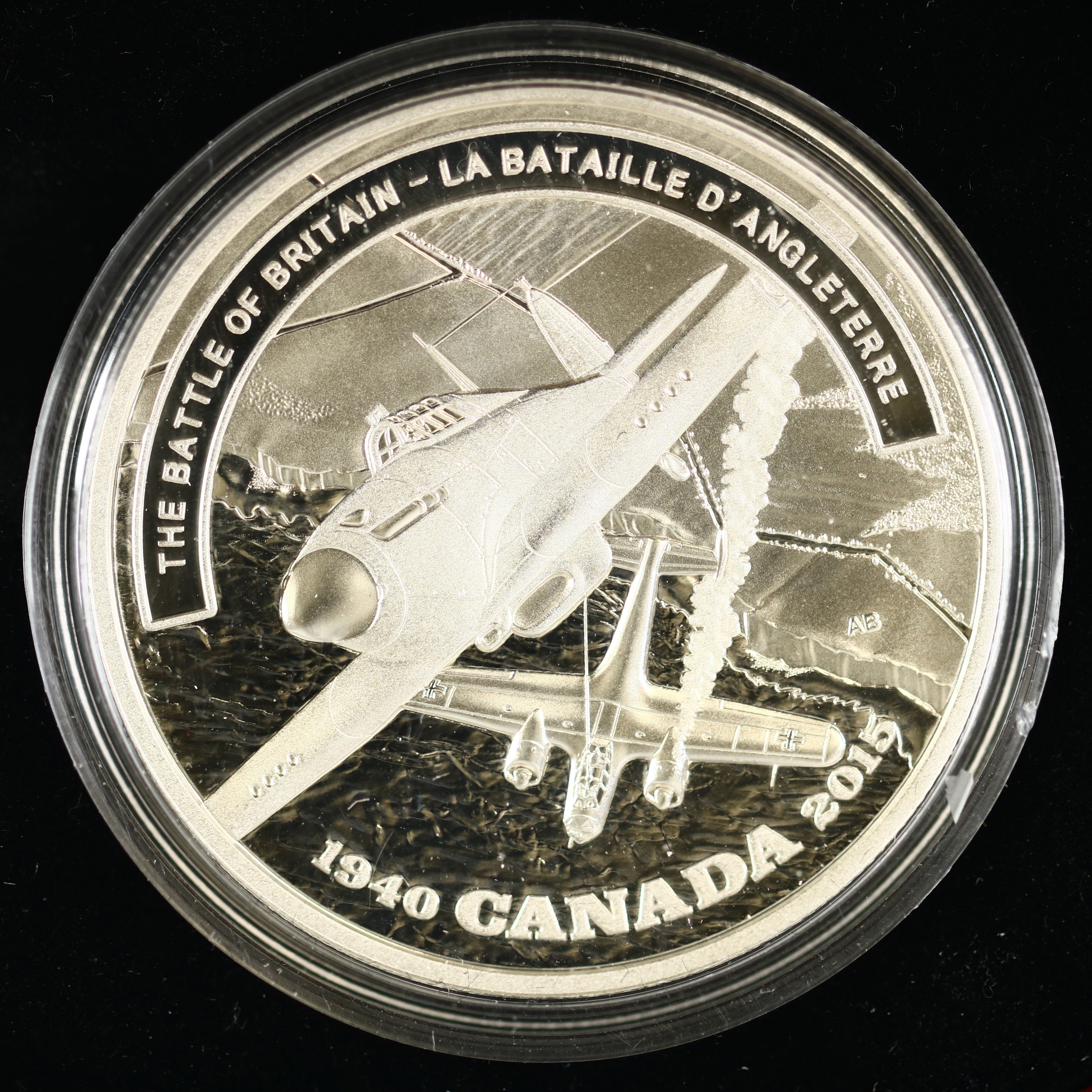 Canada 2015 $20 fine silver coin commemorating the 75th anniversary of ...
